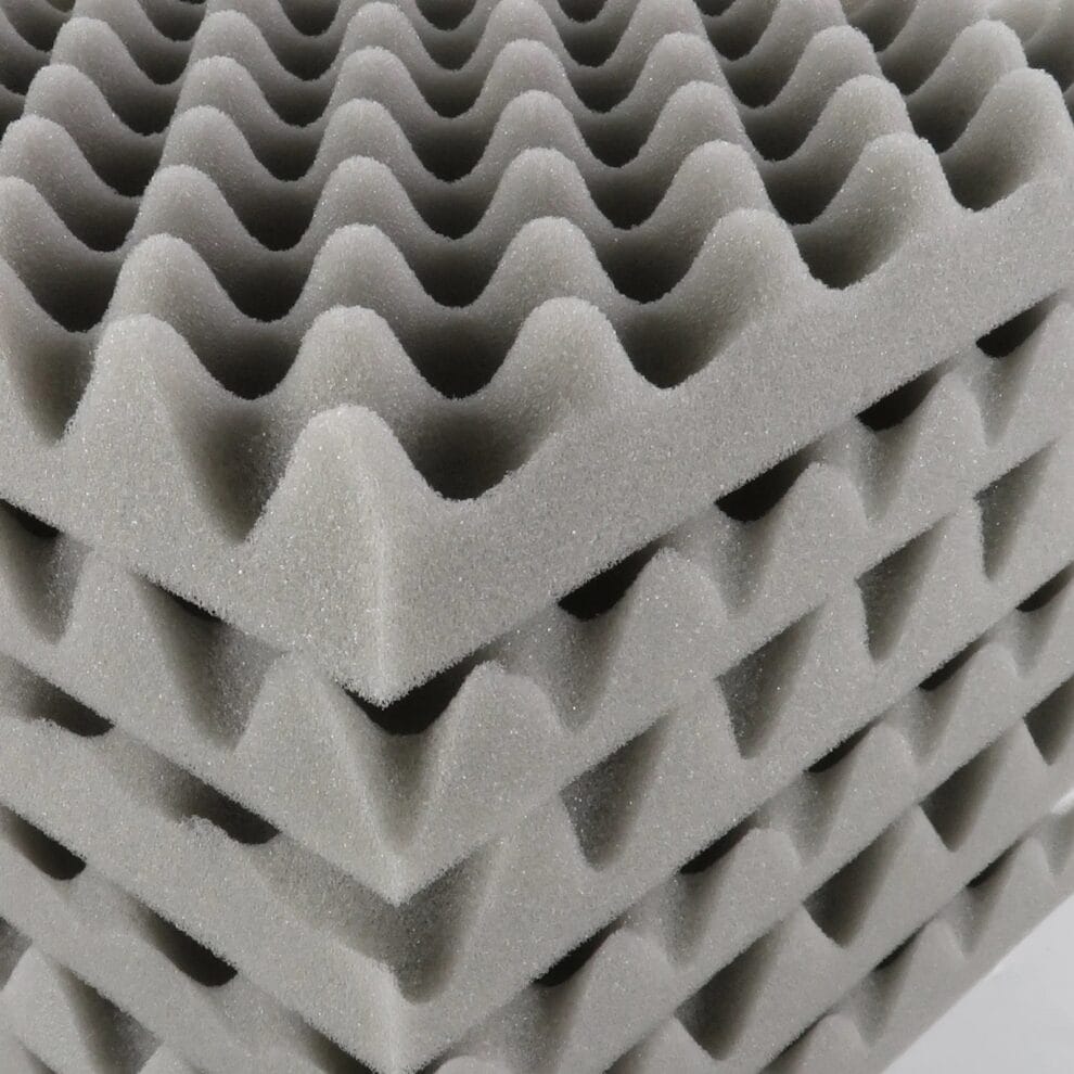 Mousse acoustique alvéolée - 12 pièces - 30x30x5cm